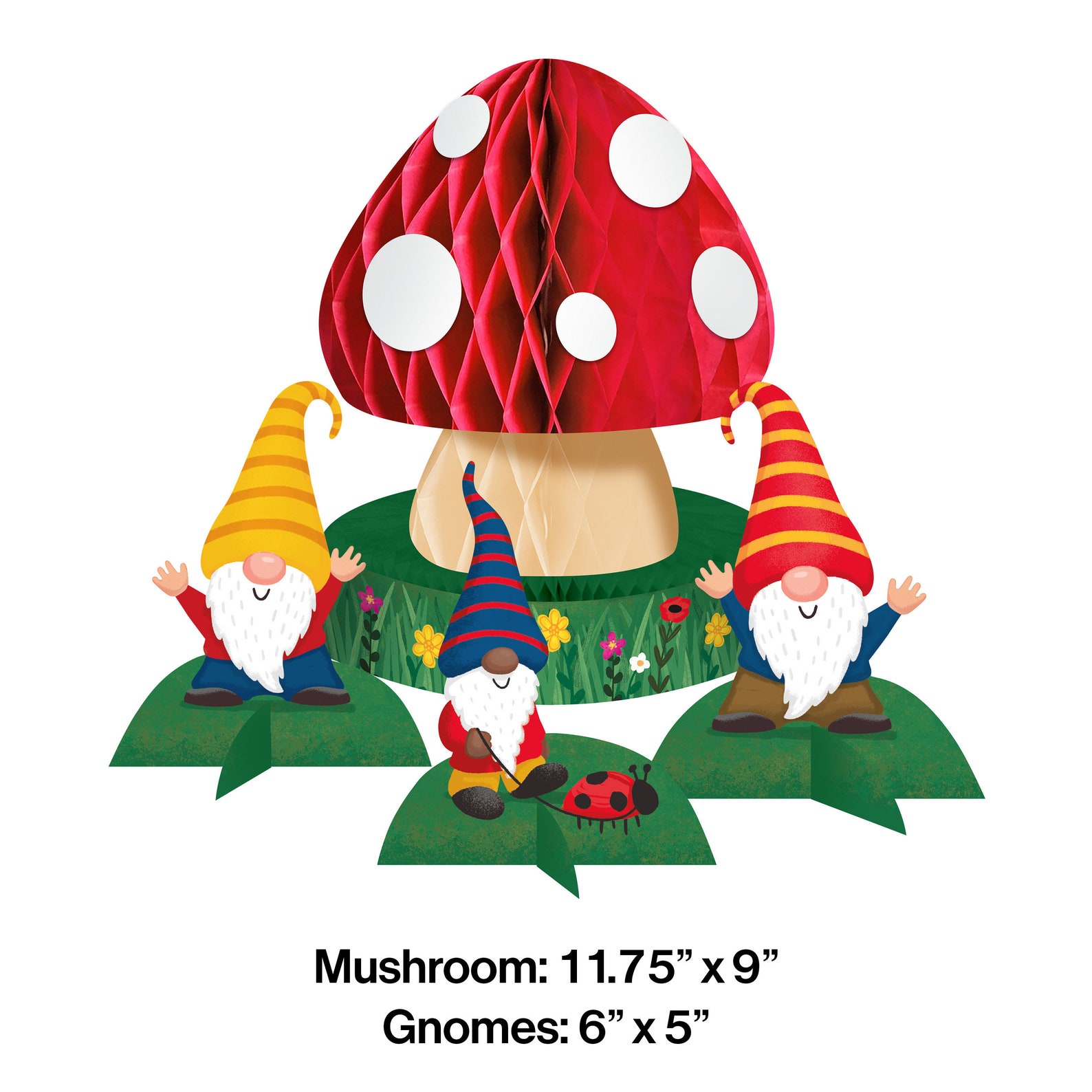 Gnome Centerpiece Kit - Enchanted Forest Table Decorations, Gnome Party ...