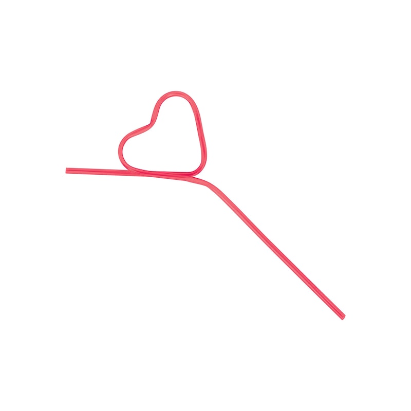 Heart Shaped Drinking Straws - Etsy