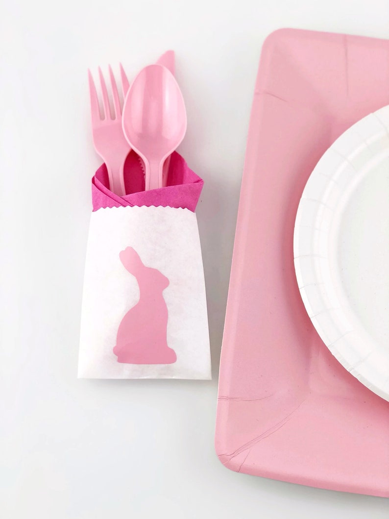 Bunny Cutlery Set Bunny Party Supplies Some Bunny is One | Etsy