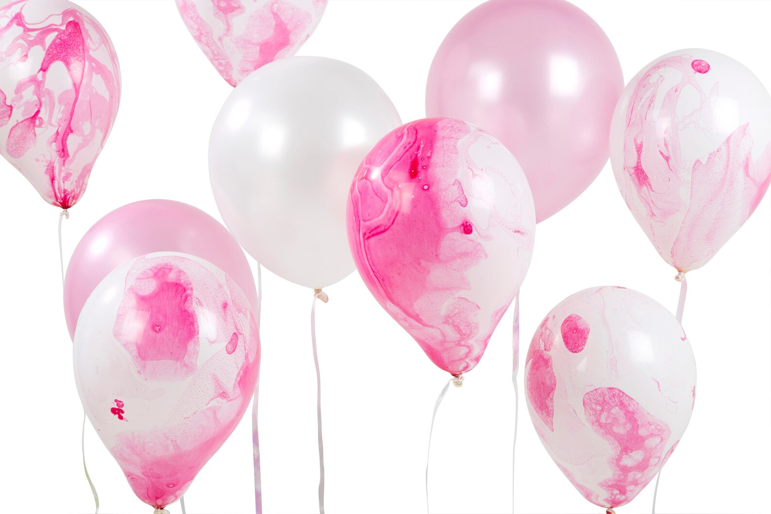 12 Marble Pink Balloons Pink Party Supplies Unicorn Party - Etsy