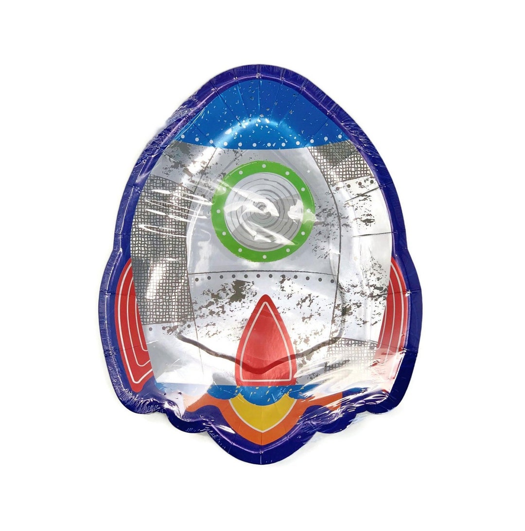 Rocket Party Plates - Space Party, Space Birthday, Rocket Birthday ...