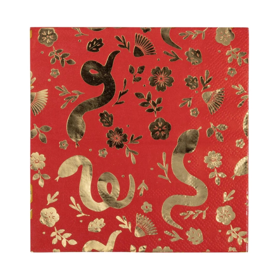 Lunar New Year Napkins - Year of the Snake Party, Lunar New Year ...