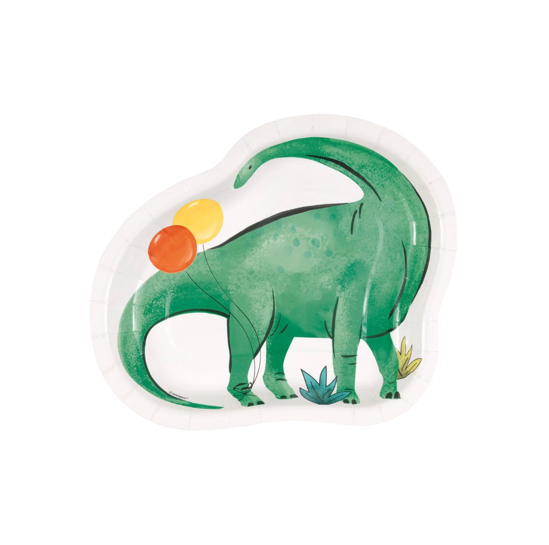 Dinosaur Party Plates 8ct - Dinosaur Birthday Decorations, Dino Baby ...
