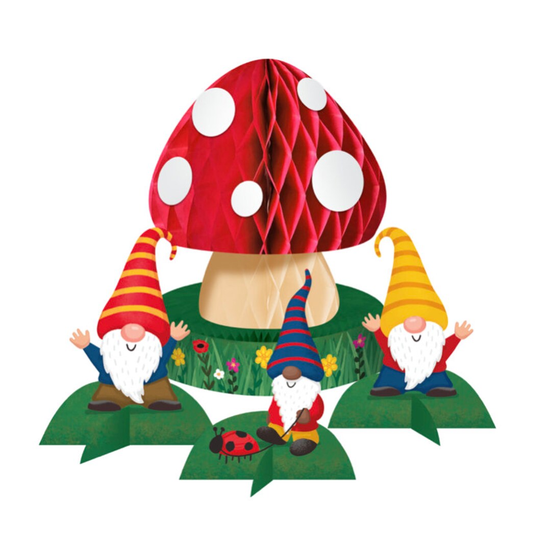 Gnome Centerpiece Kit - Enchanted Forest Table Decorations, Gnome Party ...
