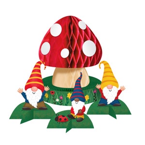 Gnome Centerpiece Kit - Enchanted Forest Table Decorations, Gnome Party ...