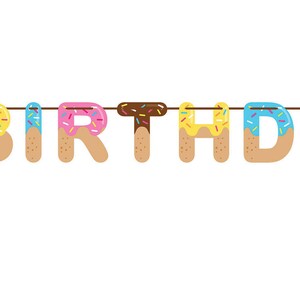 Donut Banner - Donut Party Decorations, Donut Birthday Party Supplies ...