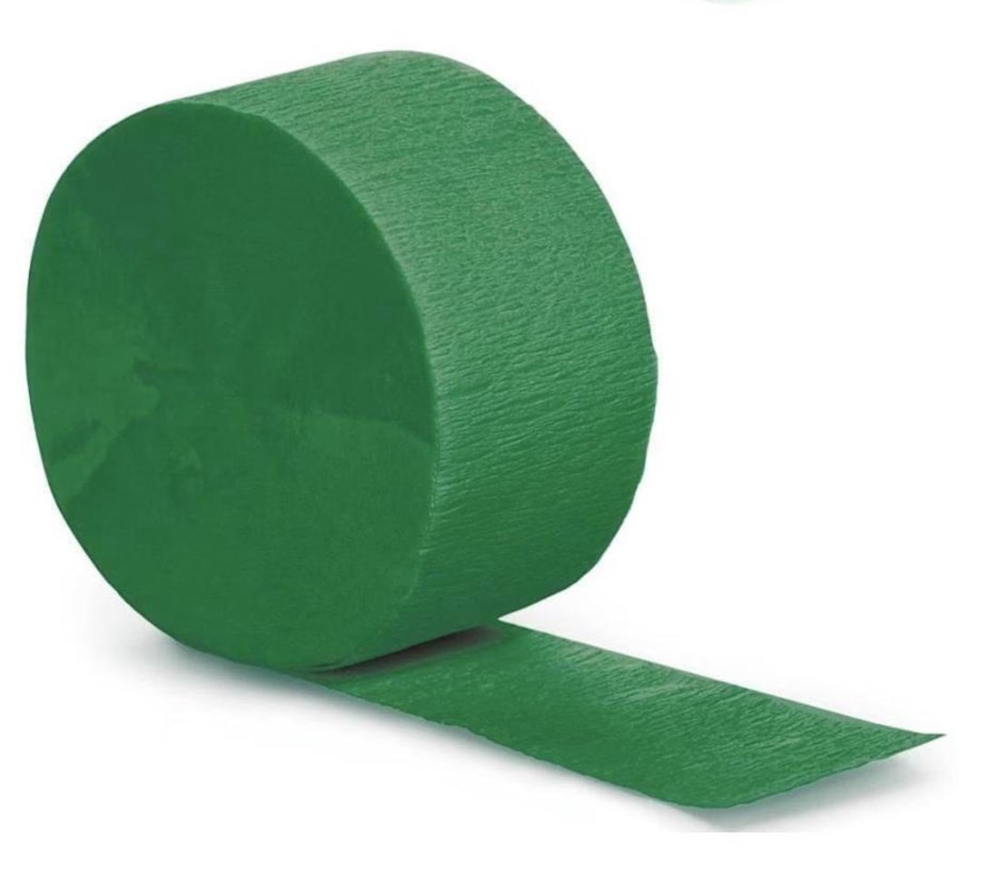 Emerald Green Crepe Paper Streamer Roll for Party Decor, Backdrops, DIY ...