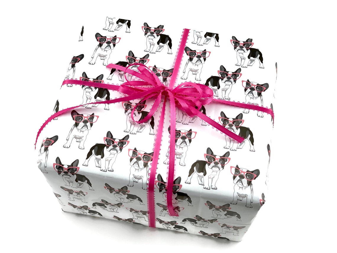 Frenchie Wrapping Paper Puppy Wrapping Paper Bulldog - Etsy