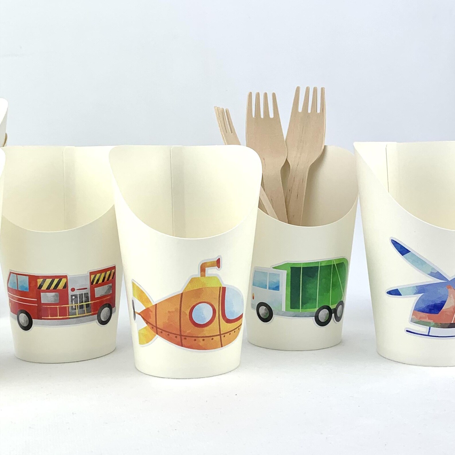 Transportation Party Snack Cups - Vehicle Party Supplies, Automobile ...
