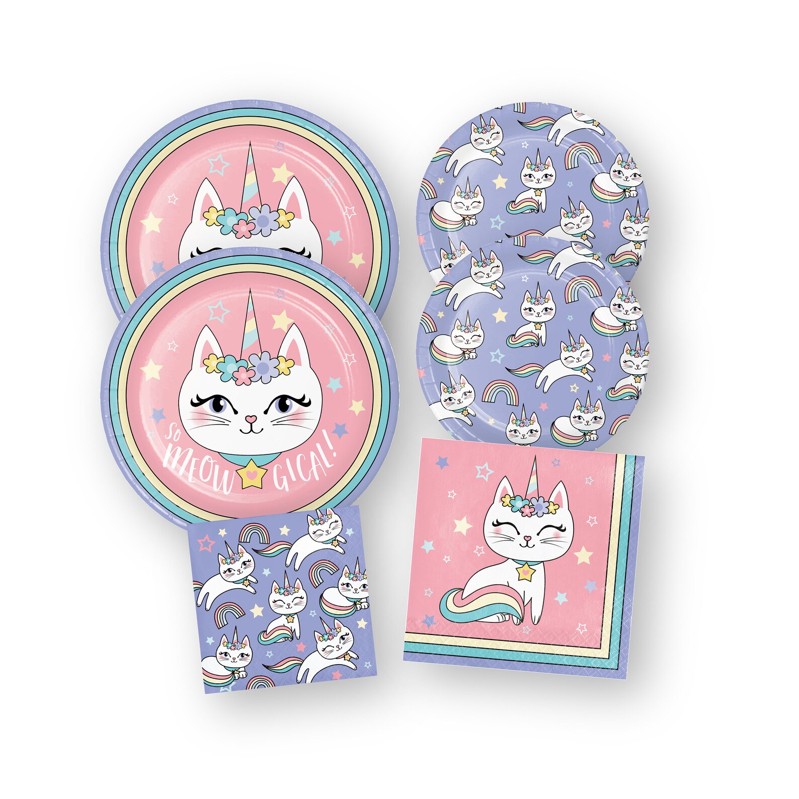 Unicorn Cat Party Pack Kitty Unicorn Party Caticorn Party - Etsy