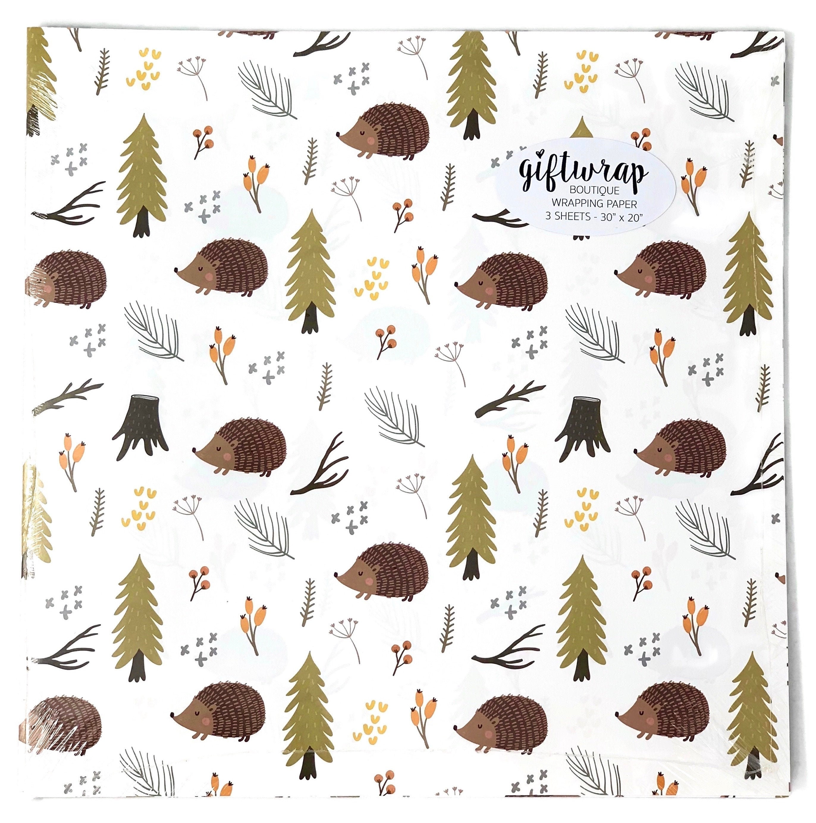 Hedgehog Wrapping Paper - Woodland Wrapping Paper, Woodland Animals ...