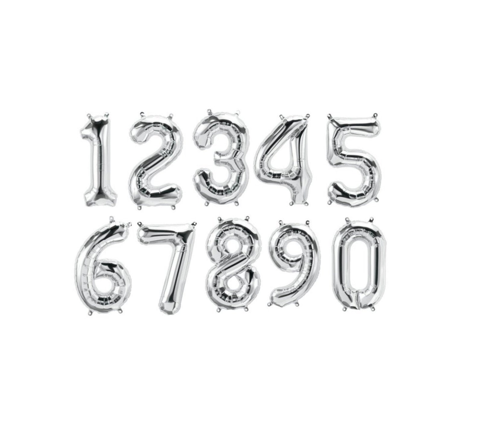 34 Silver Number Balloons 1st Birthday Balloons - Etsy