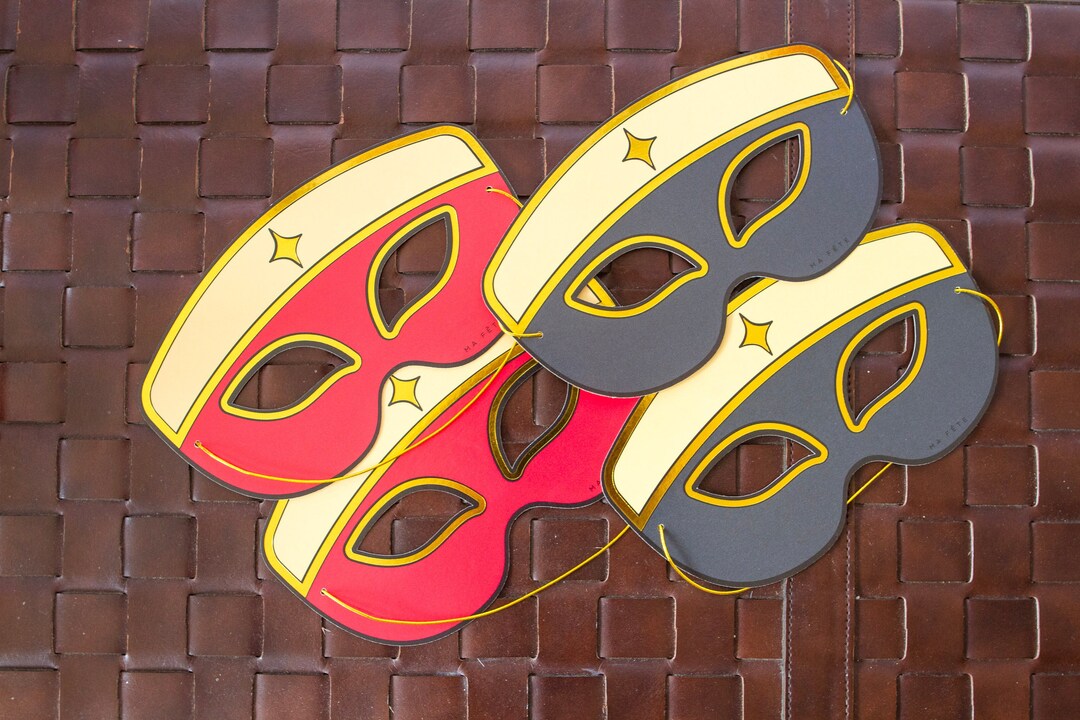 Ninja Party Masks 8ct - Karate Birthday Decorations, Martial Arts Party ...