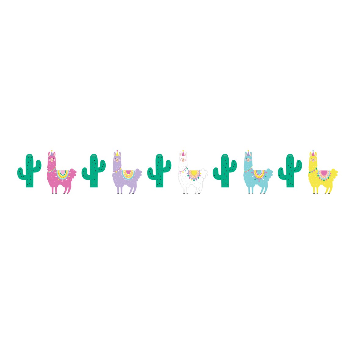 Llama Cactus Banner Llama Party Decorations Llama Birthday | Etsy