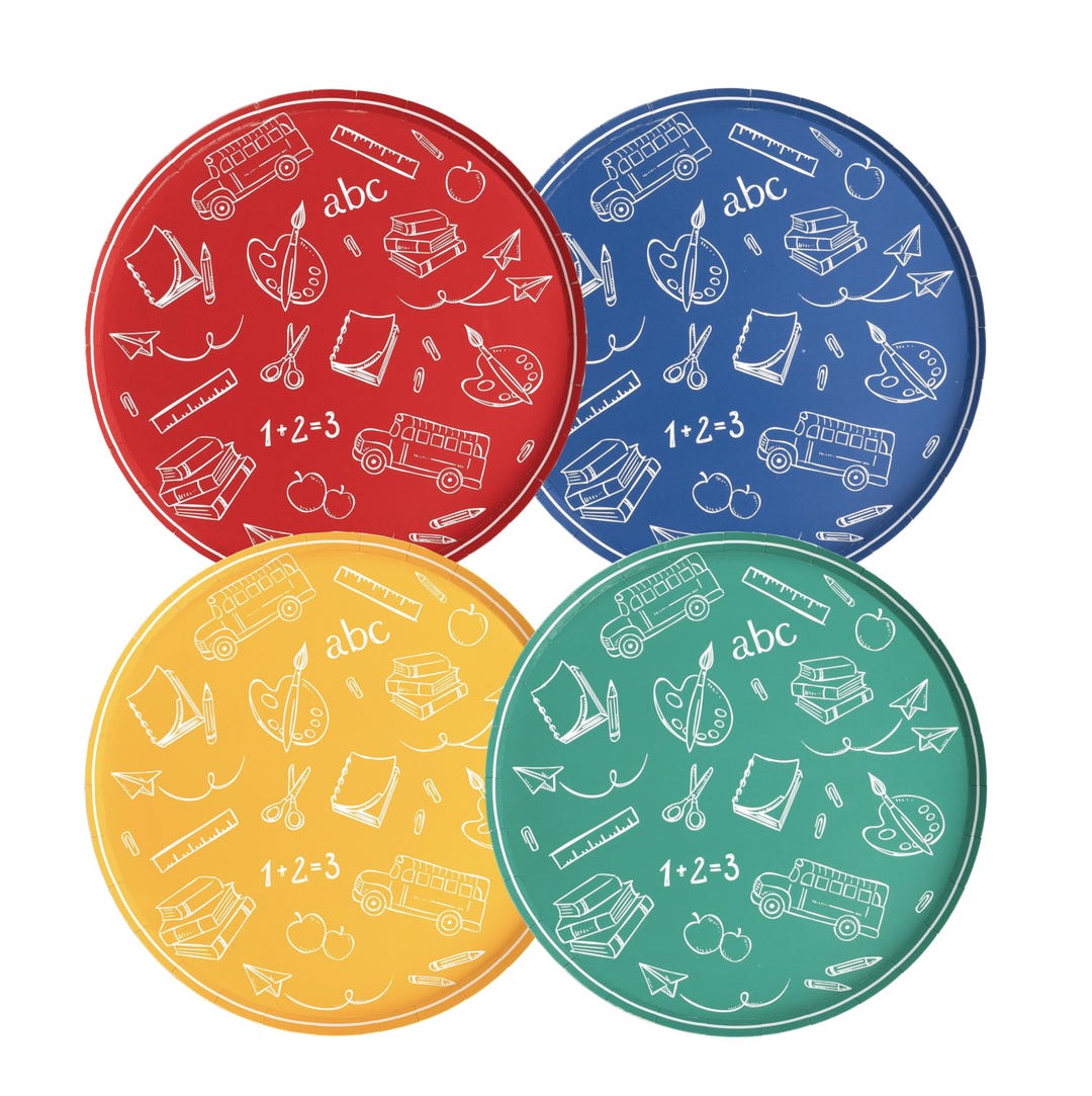 Back to School Cake Plates - Kindergarten Graduation, Classroom ...