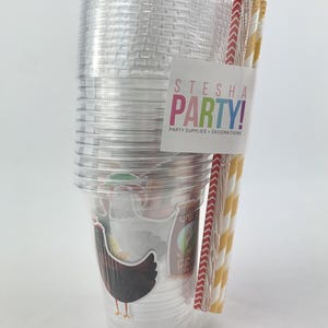 Chicken Coop Party Cups 12ct - Farm Birthday Party Supplies, Hen ...