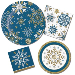Snowflake Party Plates Winter Wonderland Party, Christmas Party ...