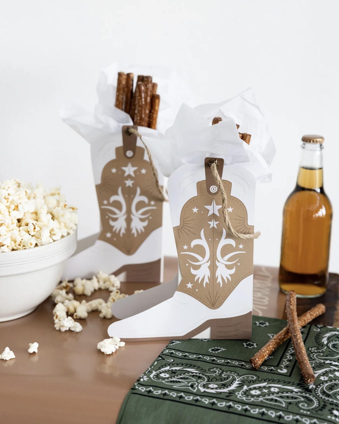 Cowboy Boot Treat Boxes 8ct - Western Party Favors, Paper Favor Boxes ...