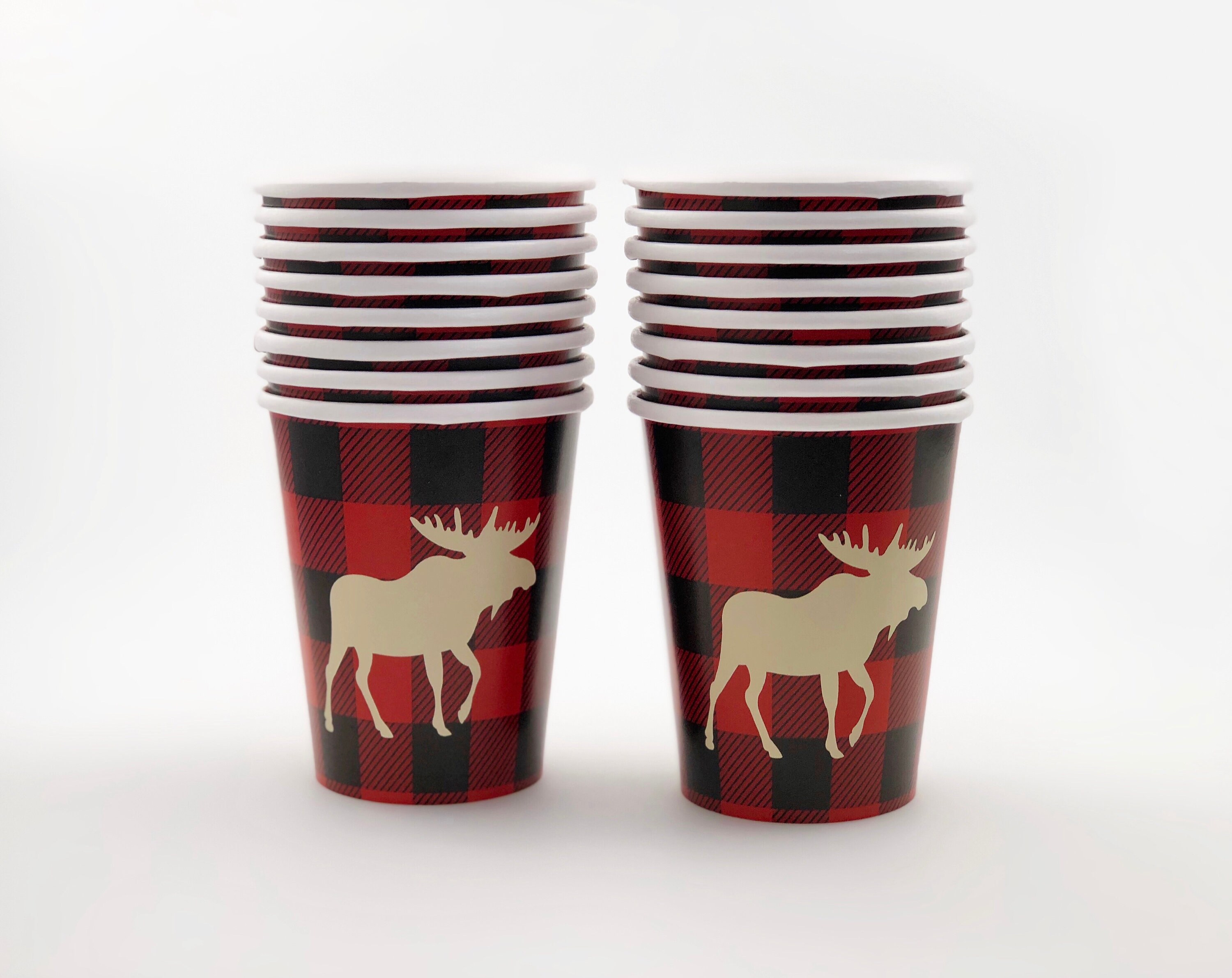 16 Moose Party Cups Lumberjack Birthday Lumberjack Party | Etsy