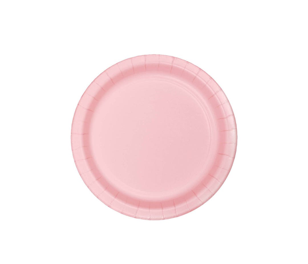 7" Pink Plates - Party Plates, Pink Party Supplies, Paper Plates, First ...