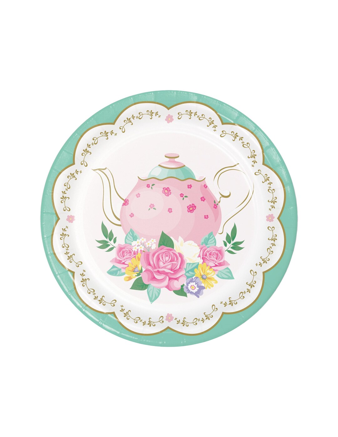 Tea Party Plates - Garden Party, Floral Tea Party, Tea Baby Shower ...