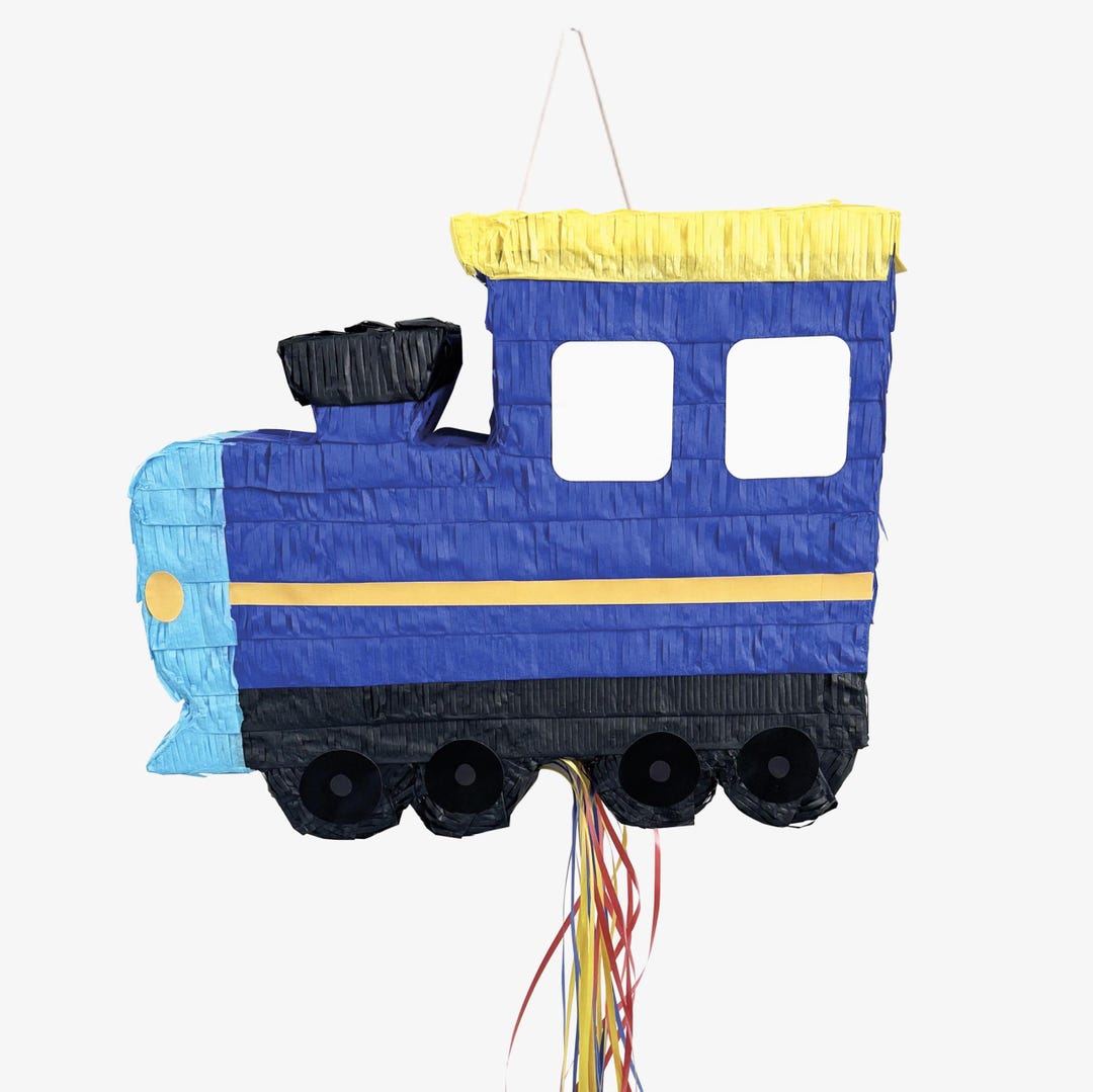 Train Pinata - Train Birthday Piñata, Transportation Party Supplies ...