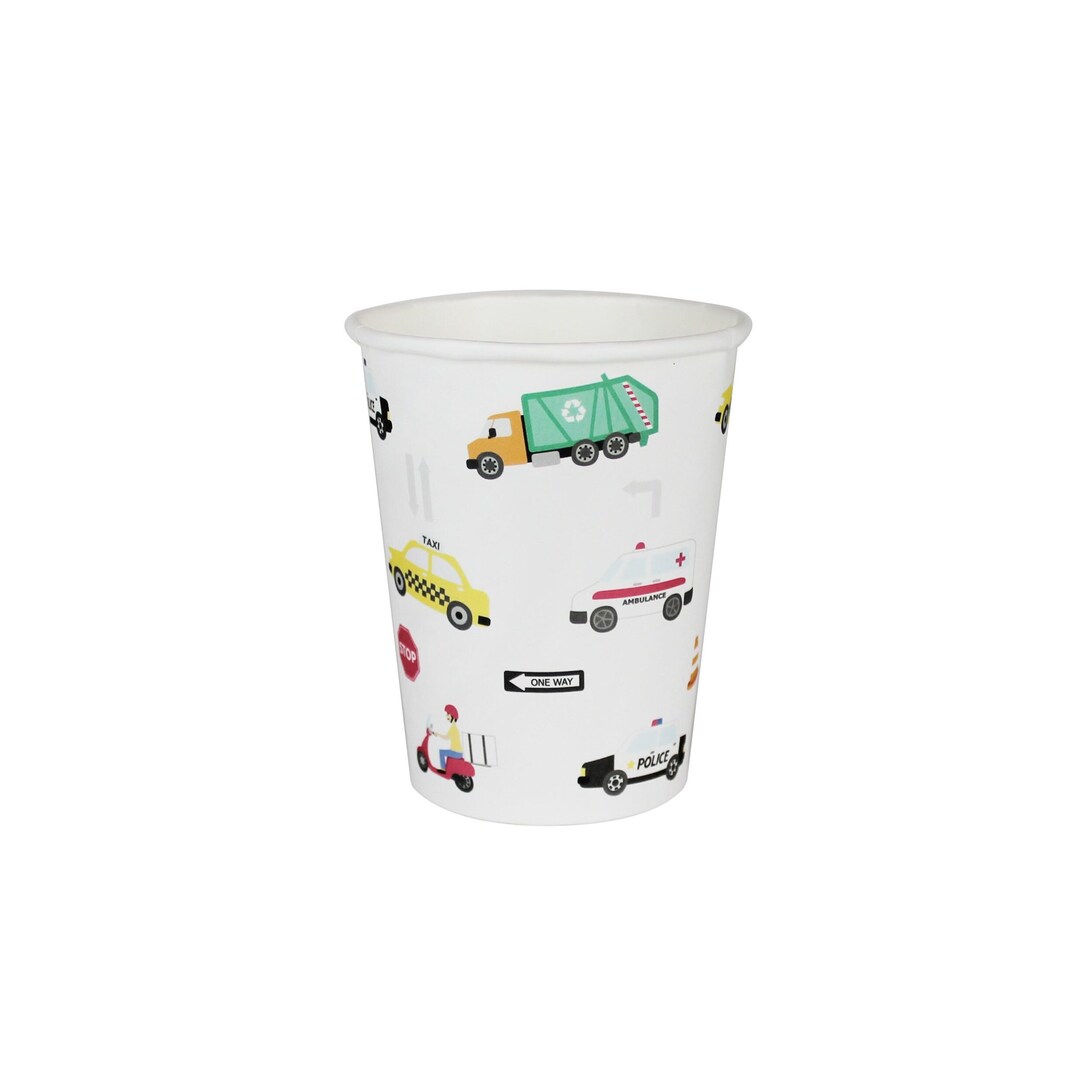 Transportation Cups - Transportation Birthday, Vehicles Party ...