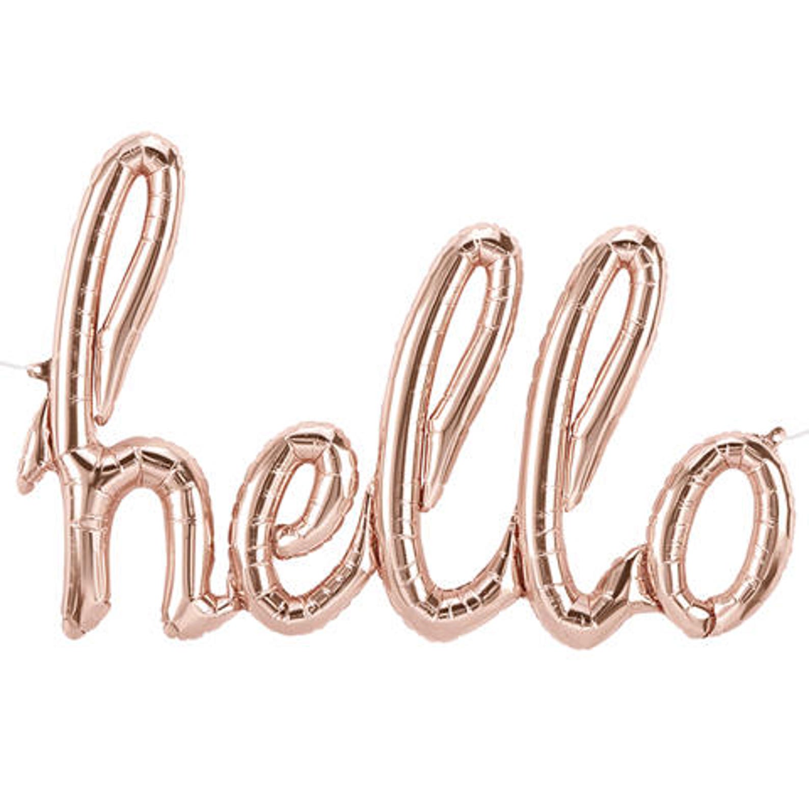 Hello Balloon - Rose Gold Balloon, Hello Baby, Rose Gold Baby Shower ...