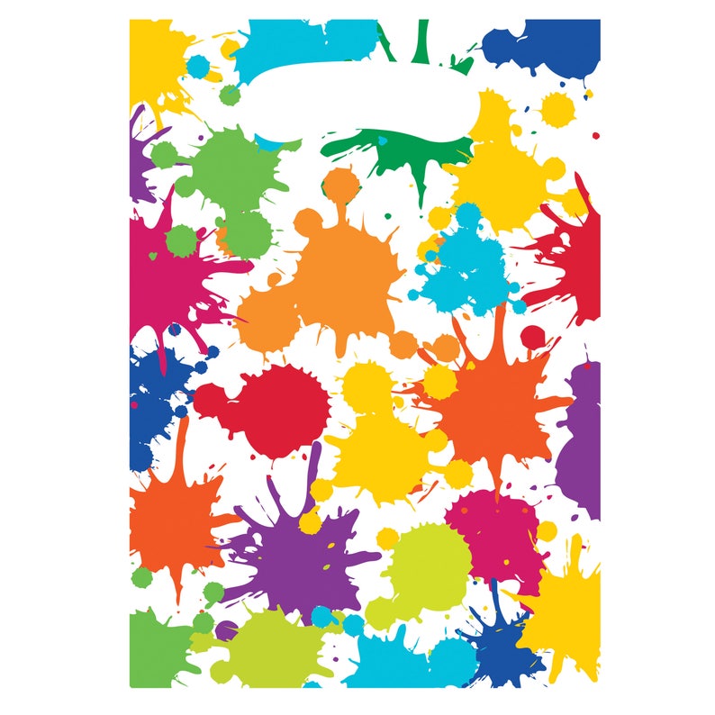 Splatter Paint Loot Bags Art Party Favor Bags Painting Party | Etsy