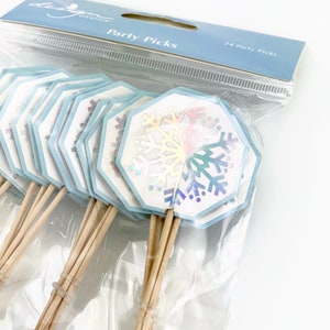 Snowflake Party Picks - Winter Wonderland Decorations, Winter ...
