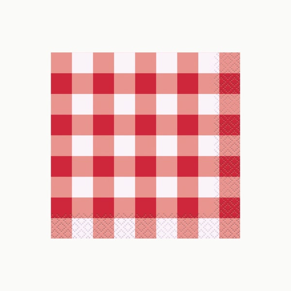 Red Gingham Napkins - Etsy