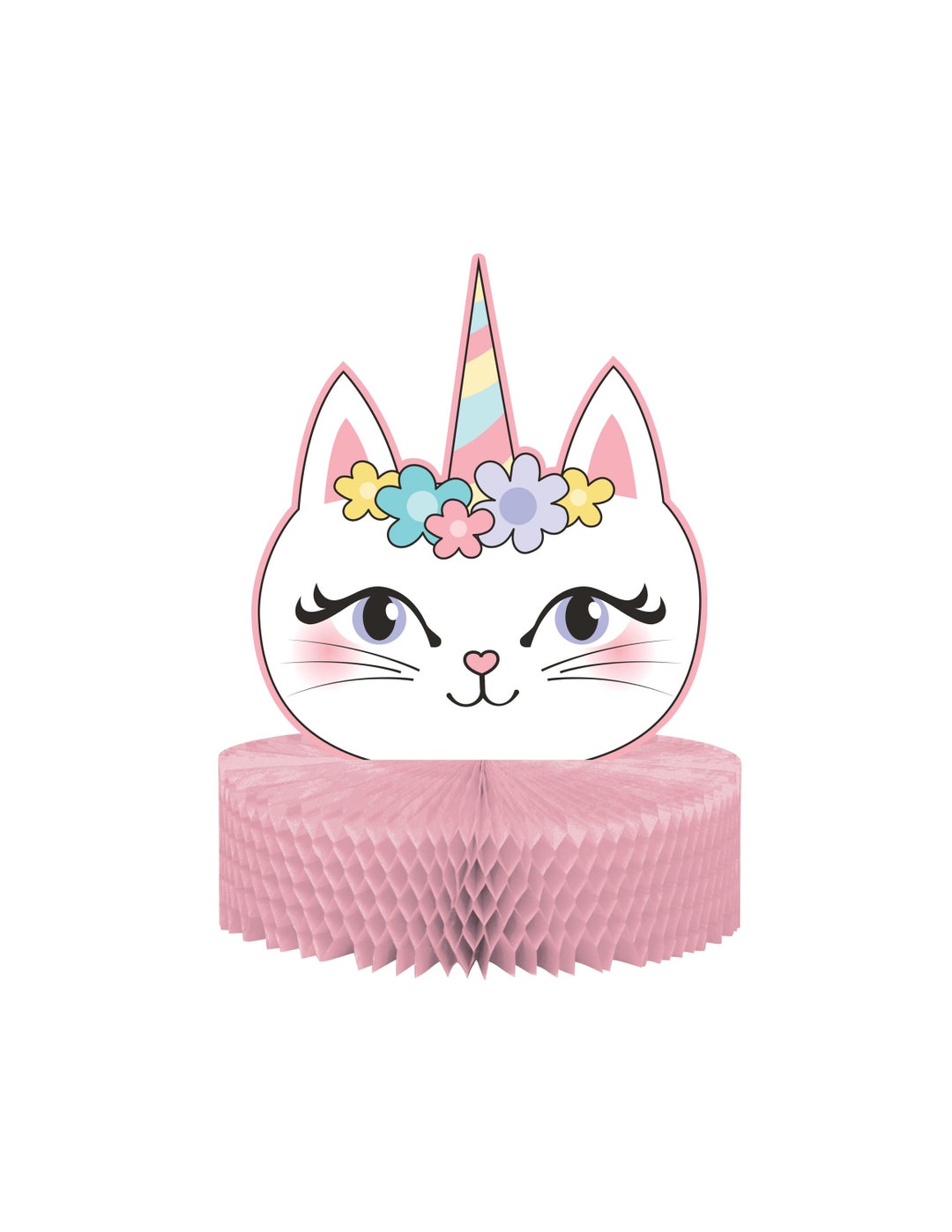 Cat Party Centerpiece - Caticorn Party, Cat Party Supplies, Unicorn Cat ...