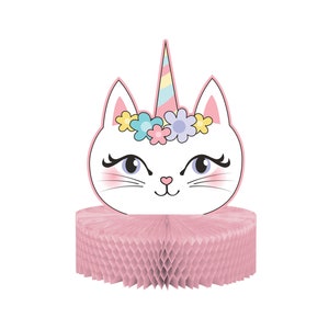 Cat Party Centerpiece Caticorn Party, Cat Party Supplies, Unicorn Cat ...