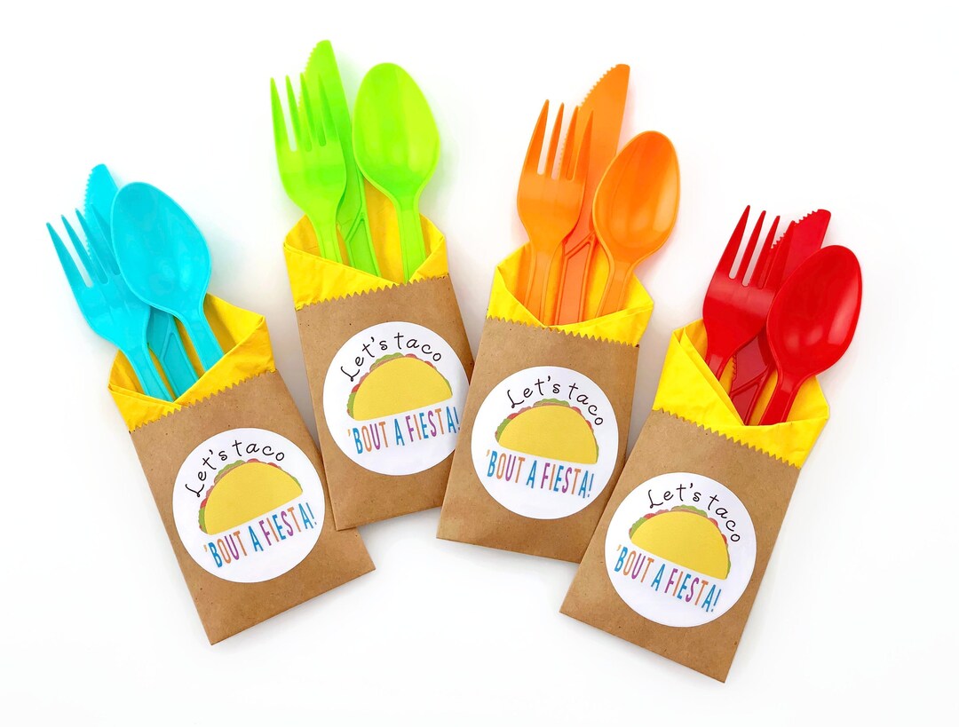 Taco Cutlery - Fiesta Party, Taco Birthday, Taco Party, Fiesta Birthday ...