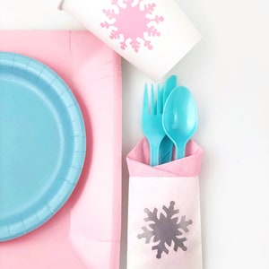 Snowflake Cutlery - Winter Wonderland, Winter Onederland, Snowflake ...