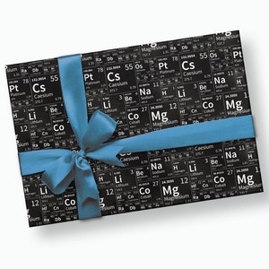 Science Gift Wrap - Science Wrapping Paper, Chemistry Gift, Physics ...