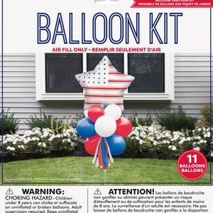 Patriotic Yard Sign Kit, Balloon Sign Decoration, USA Party Decorations ...