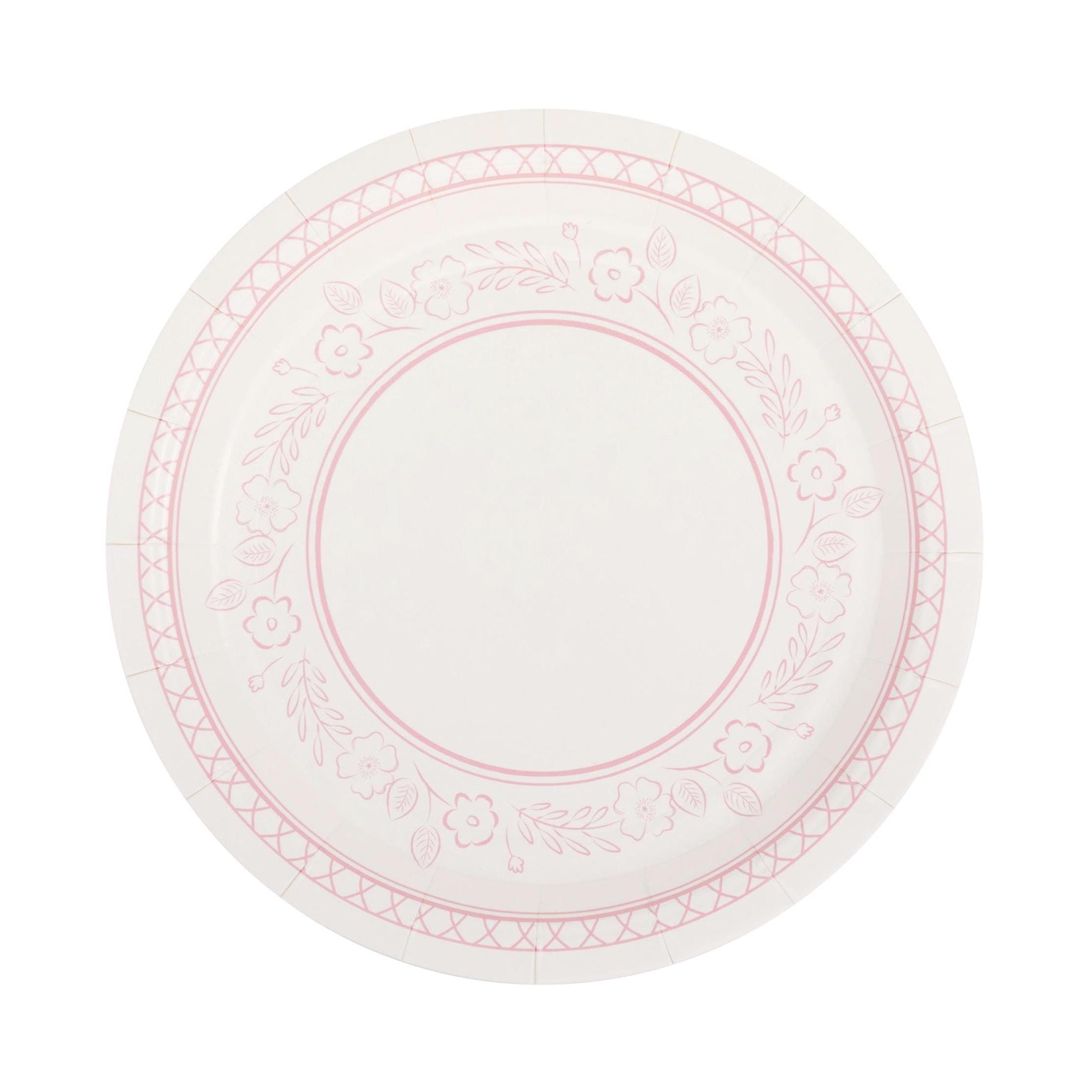 Pink Floral Cake Plates - Tea Party Bridal Shower, Floral Wedding ...