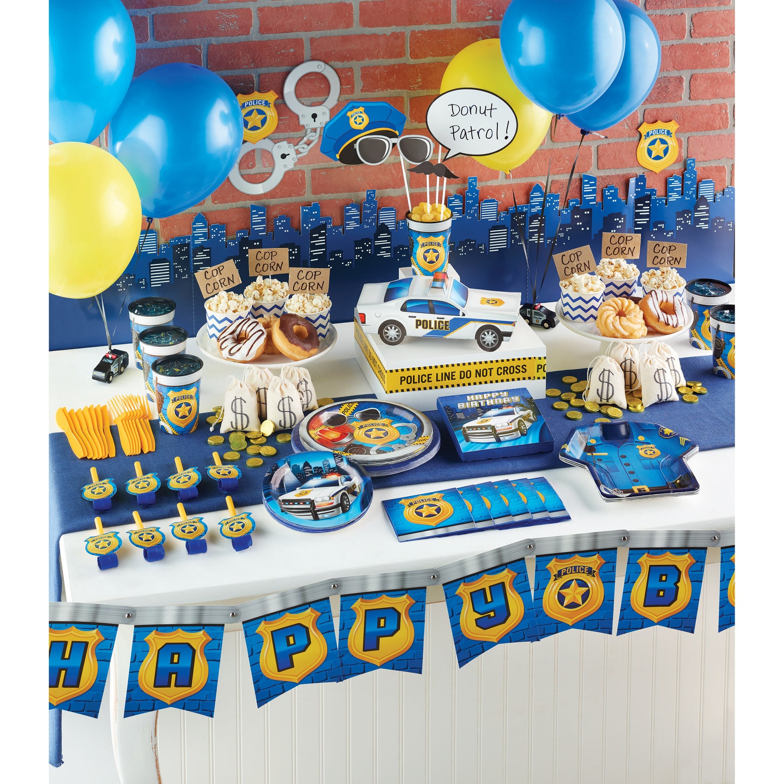 Police Party Cups - Badge Party Favor Cups - Cops and Robbers Birthday ...