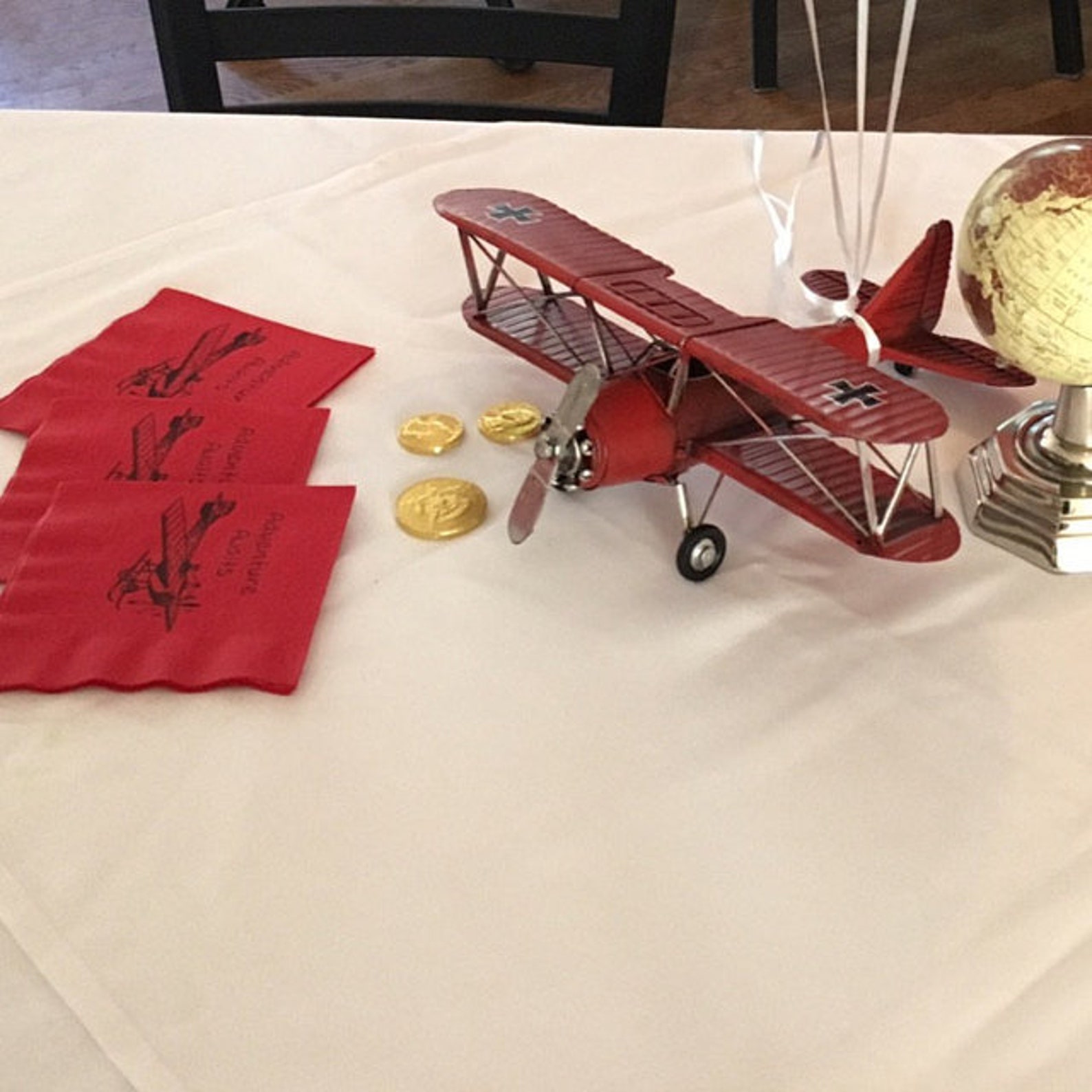 Airplane Napkins Travel Baby Shower Airplane Party Napkins | Etsy