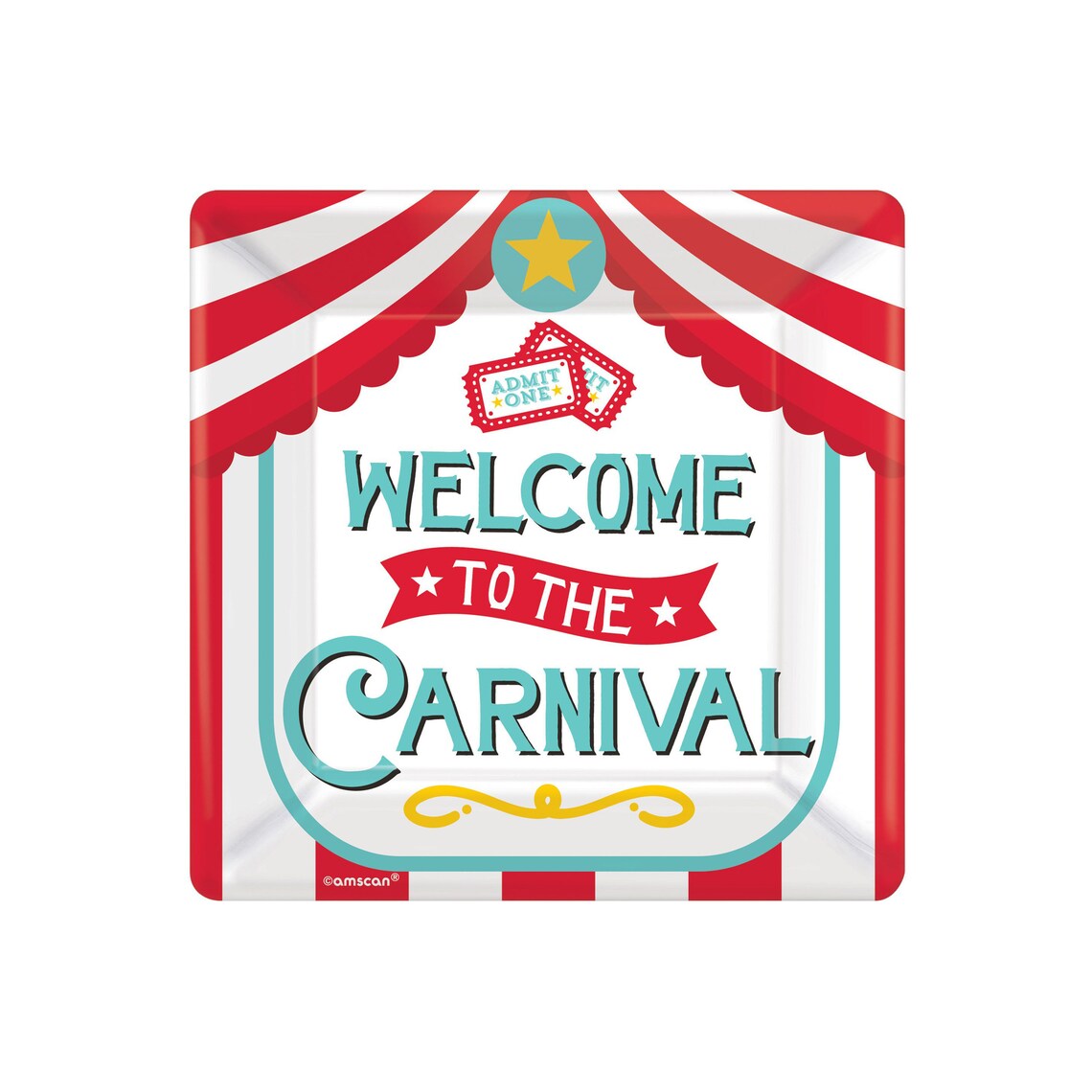Carnival Party Plates 8ct - Carnival Birthday Decorations Kids Birthday ...