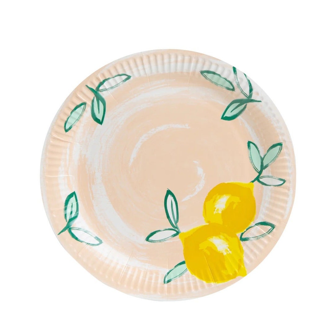 Lemon Party Plates - Citrus Birthday Plates, Fruit Baby Shower ...