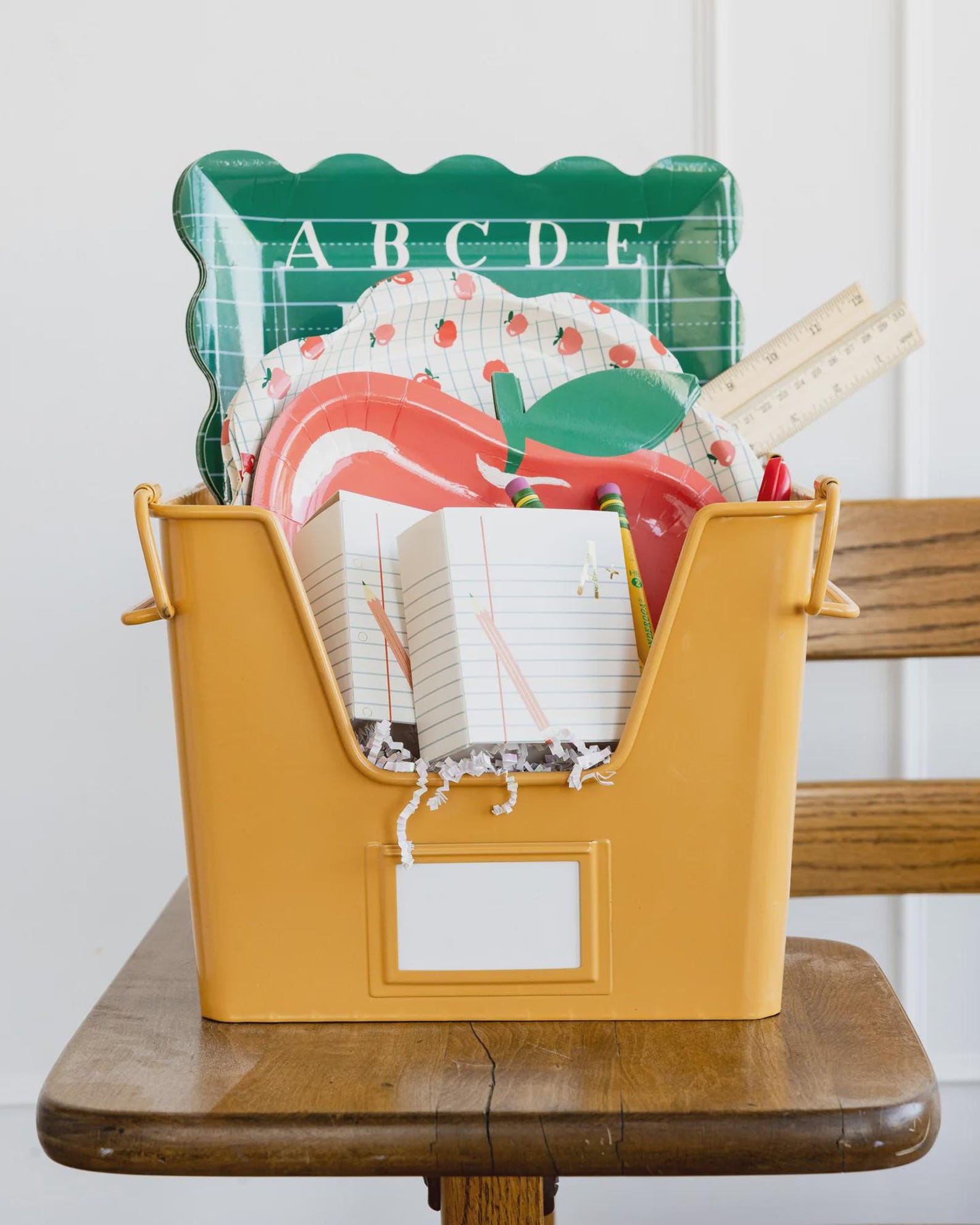Back to School Alphabet Plates 8ct – Large 10x10 Paper Plates Teacher ...