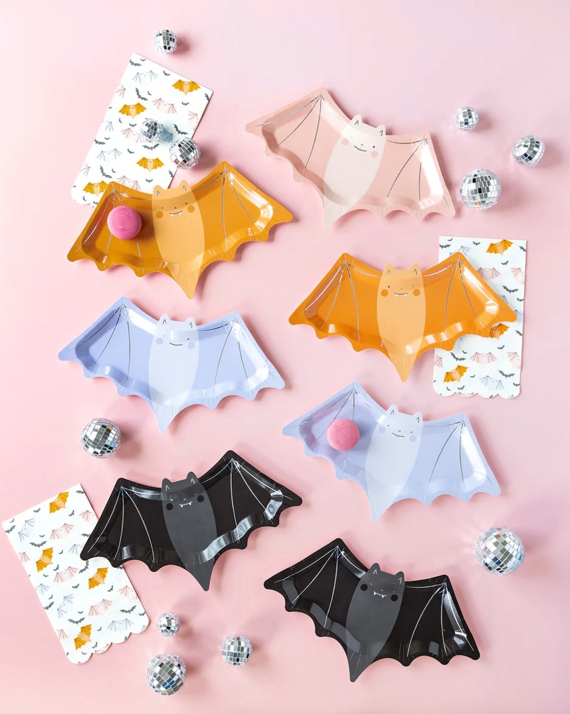 Bat Party Plates - Halloween Party Supplies, Bat Birthday Decorations ...