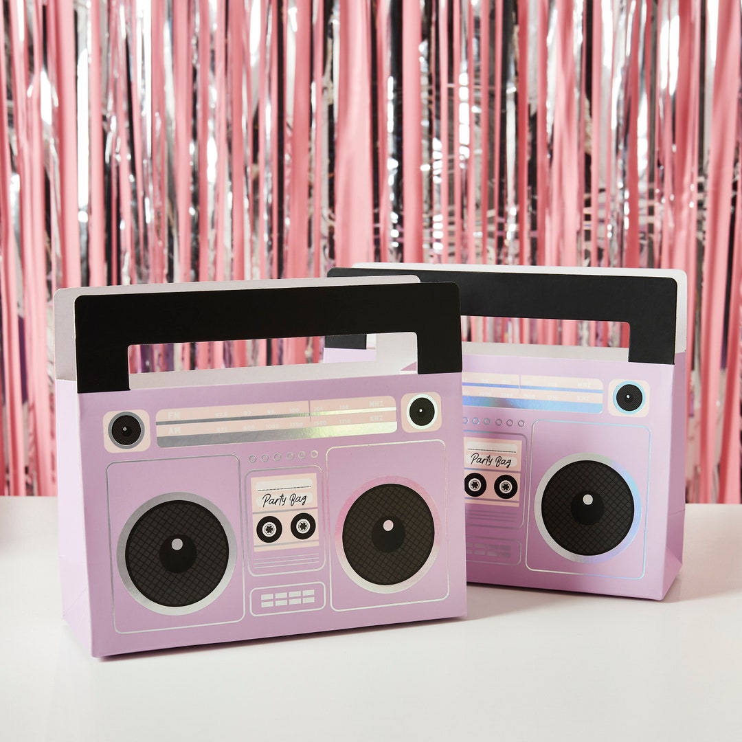 Boombox Favor Boxes 5ct - Music Birthday Decorations, Singer Party ...