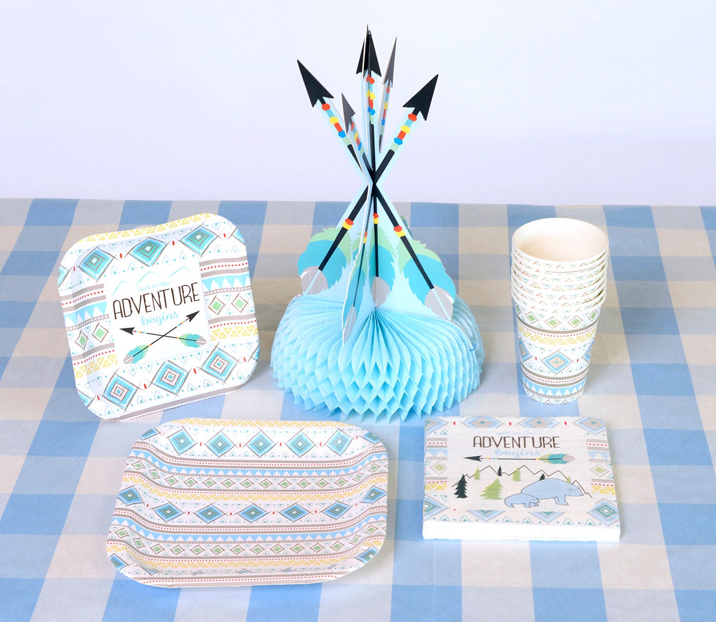 Tribal Baby Shower Table Centerpieces