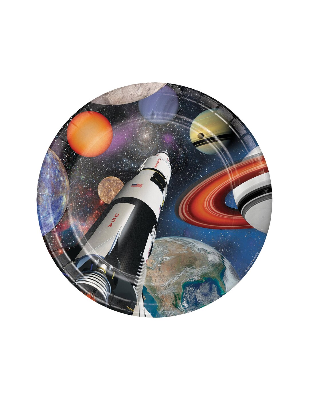 Space Party Plates Rocket Birthday Space Birthday Space - Etsy