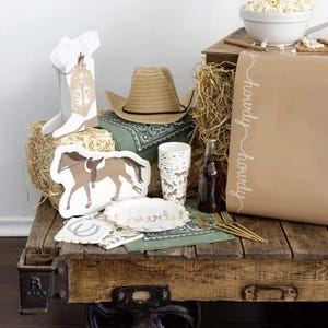 Howdy Party Plates - Western Birthday Decor, Cowboy Party Supplies ...