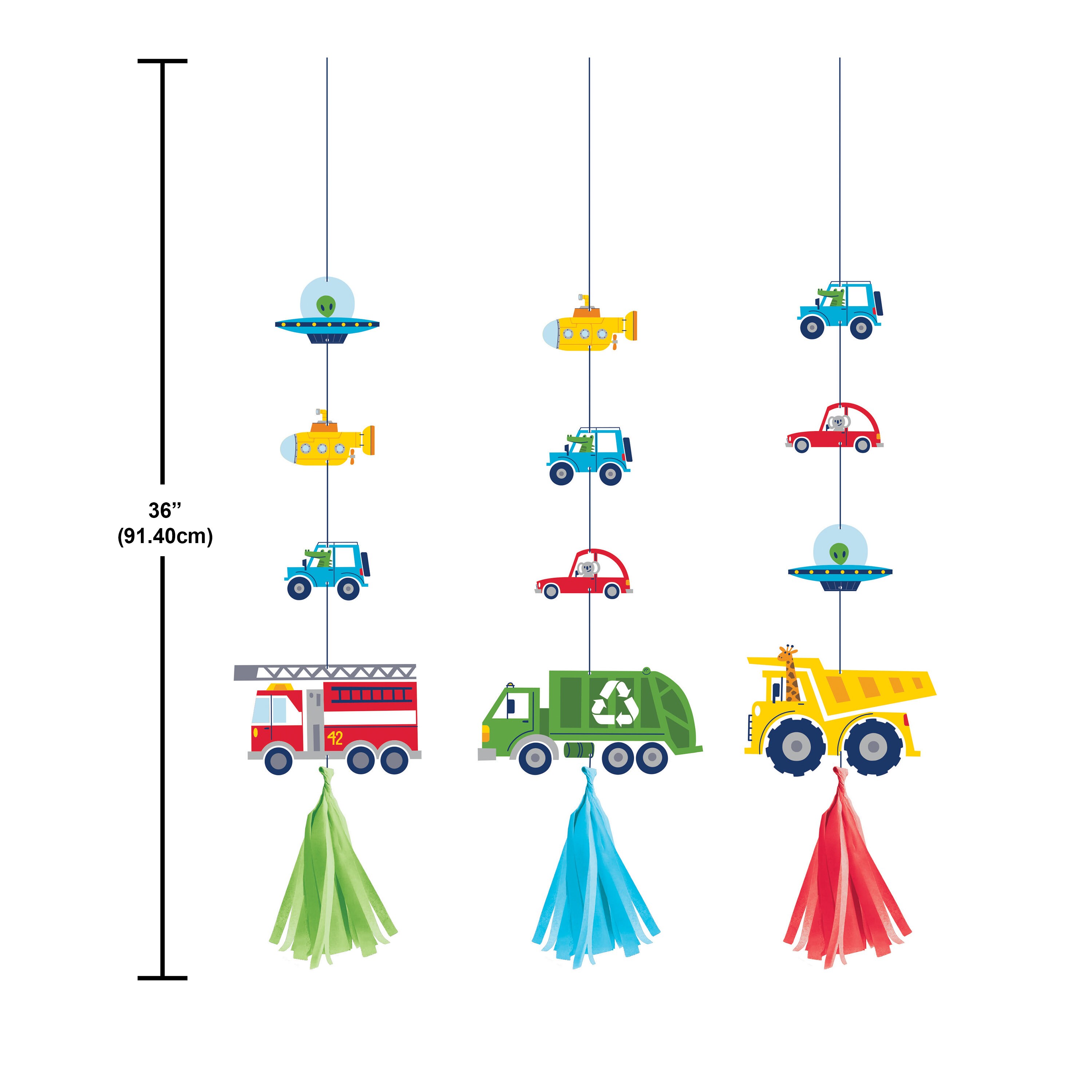 Transportation Birthday Supplies - Vehicles Party Plates, Birthday ...