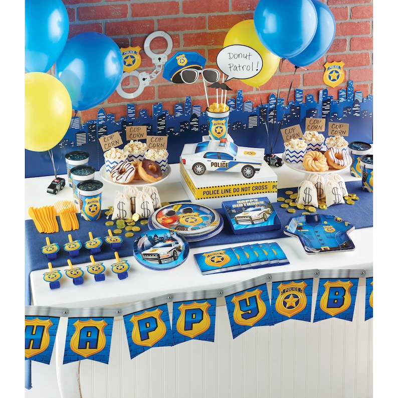Police Plates - Police Birthday Party - Sheriff Birthday - Police ...